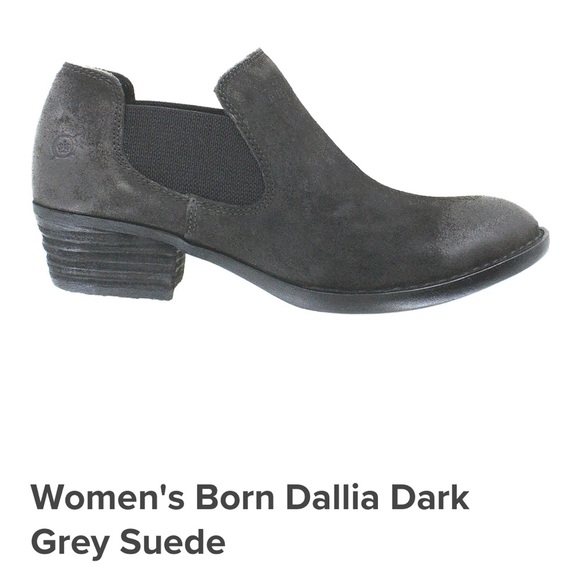 Born | Shoes | Born Dallia Dark Grey Asfalto Distressed Suede Booties ...